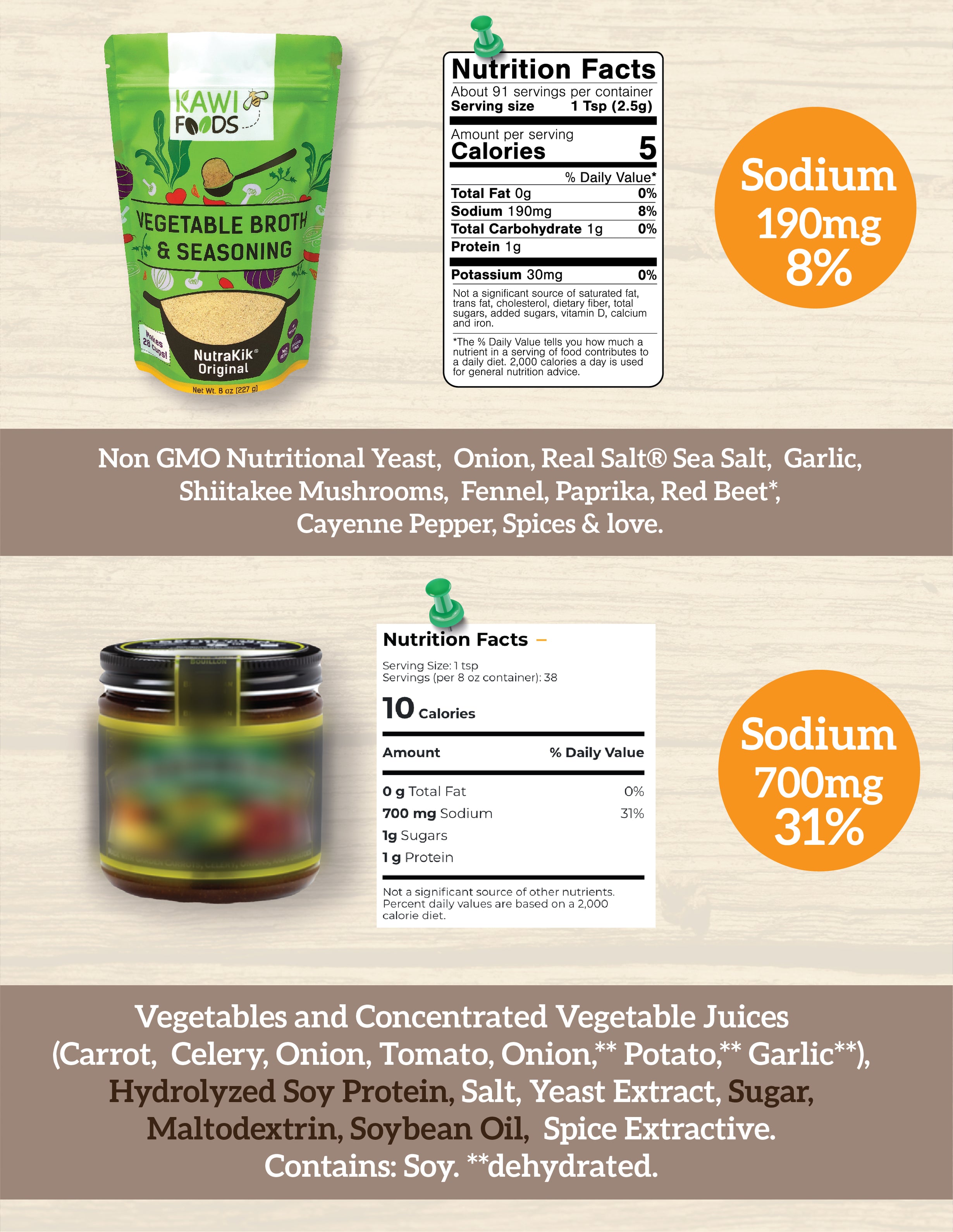 Kawi Foods | Vegetable Broth and Seasoning | Original Flavor
