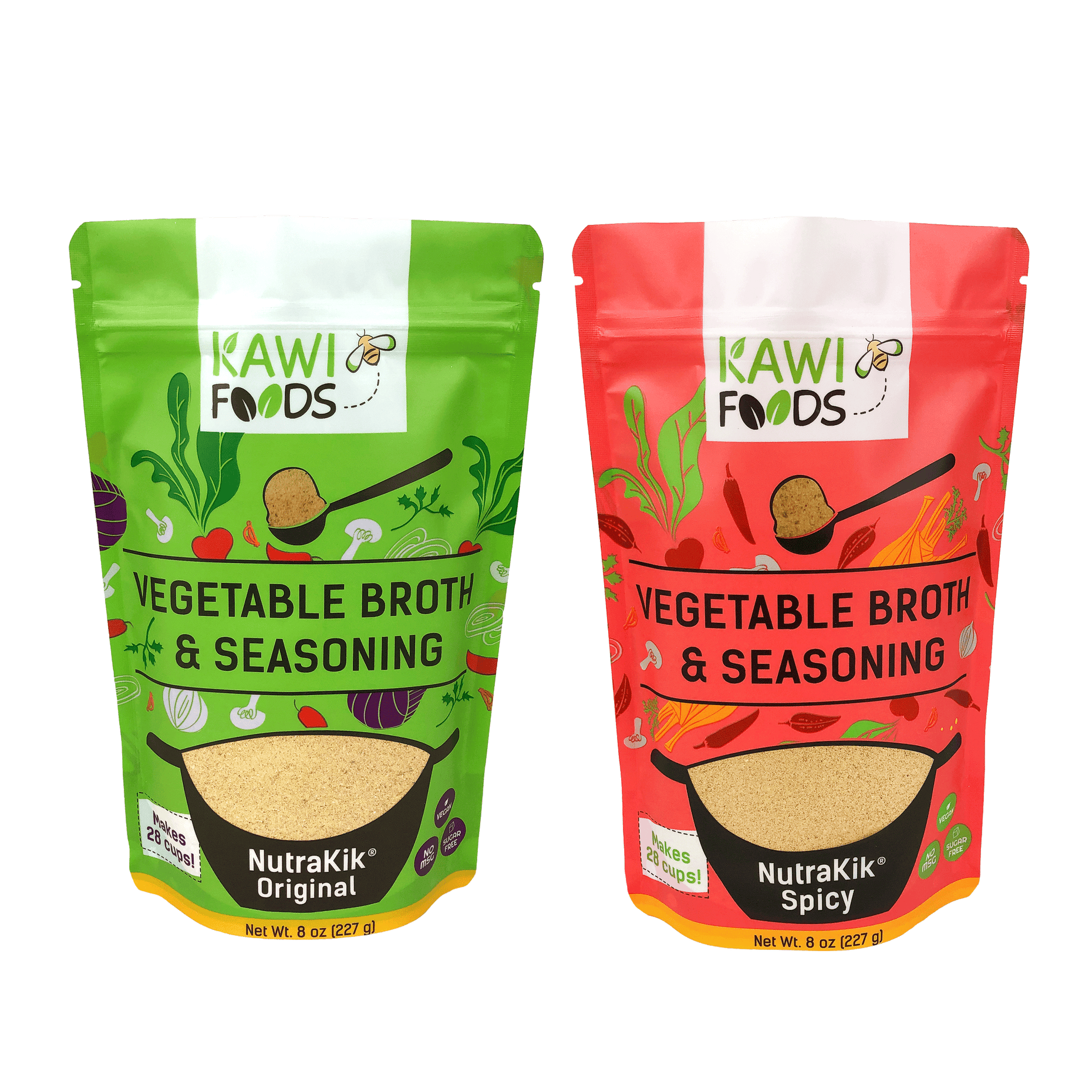 NutraKik® Original + Spicy Combo | Plant-Based Broth & Seasoning Bundle ...